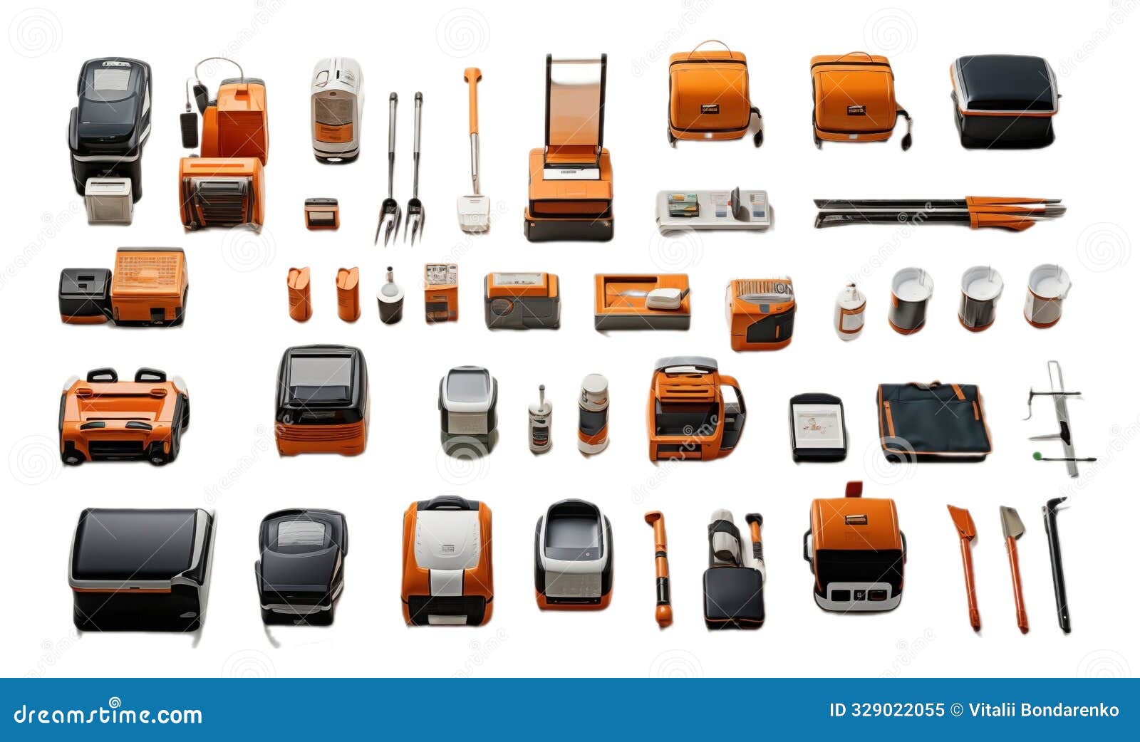Set of Different Types of Industrial Tools Stock Illustration ...