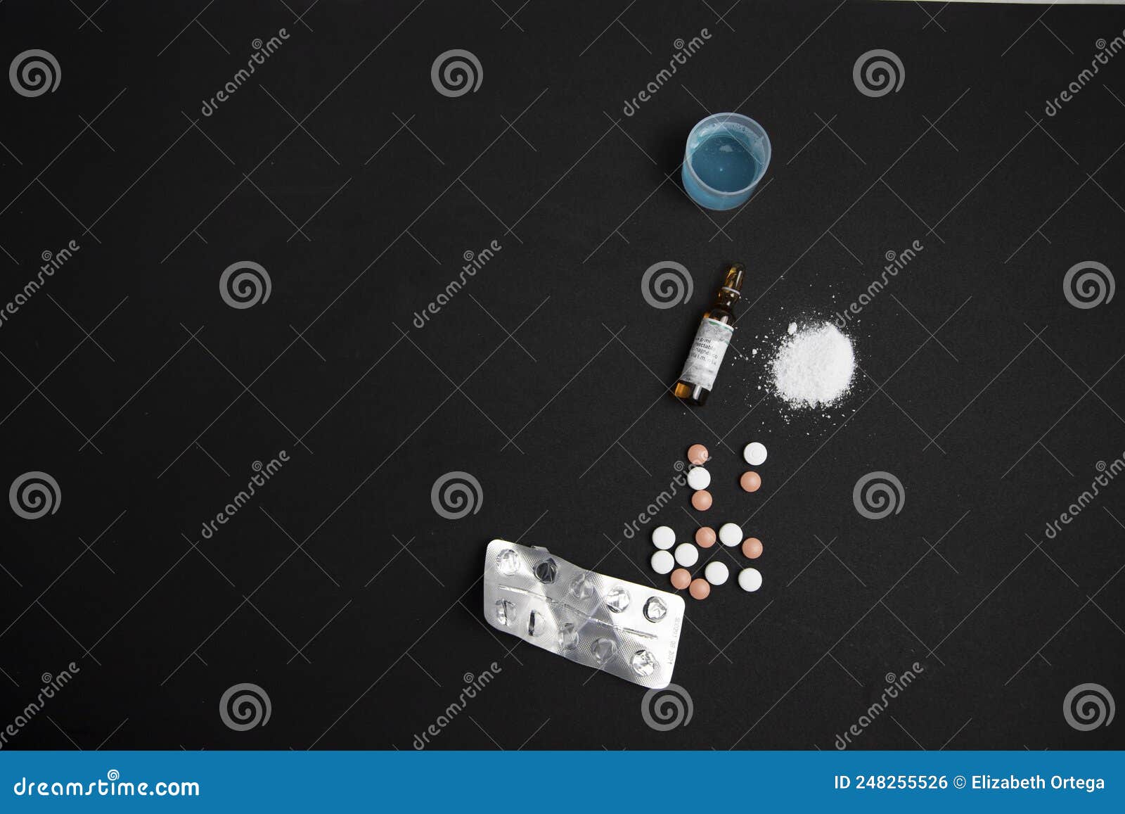 Set of Different Types of Medicines in Various Formats Stock Photo ...