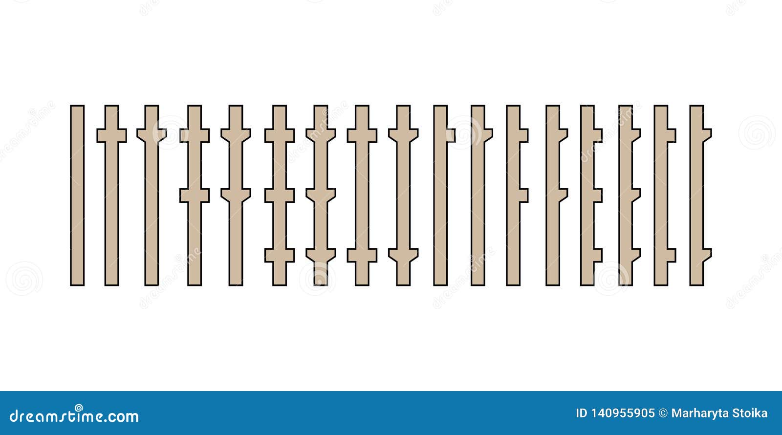 Set of Different Types of Pillar. Stock Vector - Illustration of ...