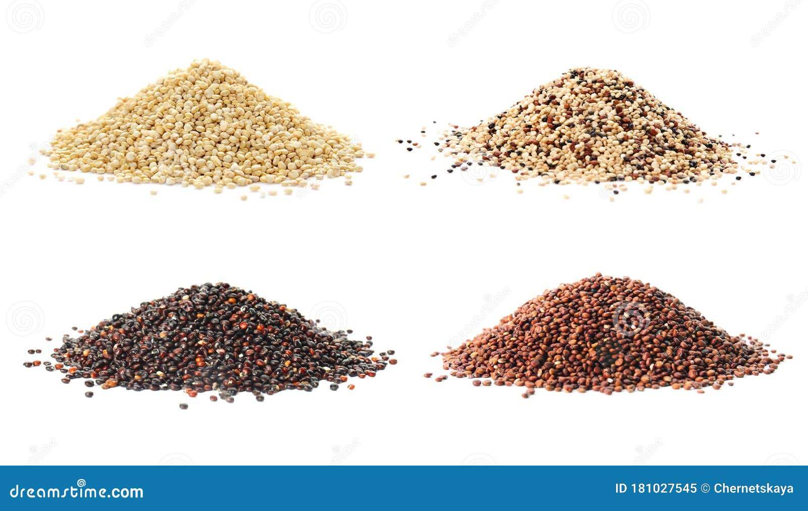 Set with Different Types of Quinoa on Background Stock Image - Image of ...