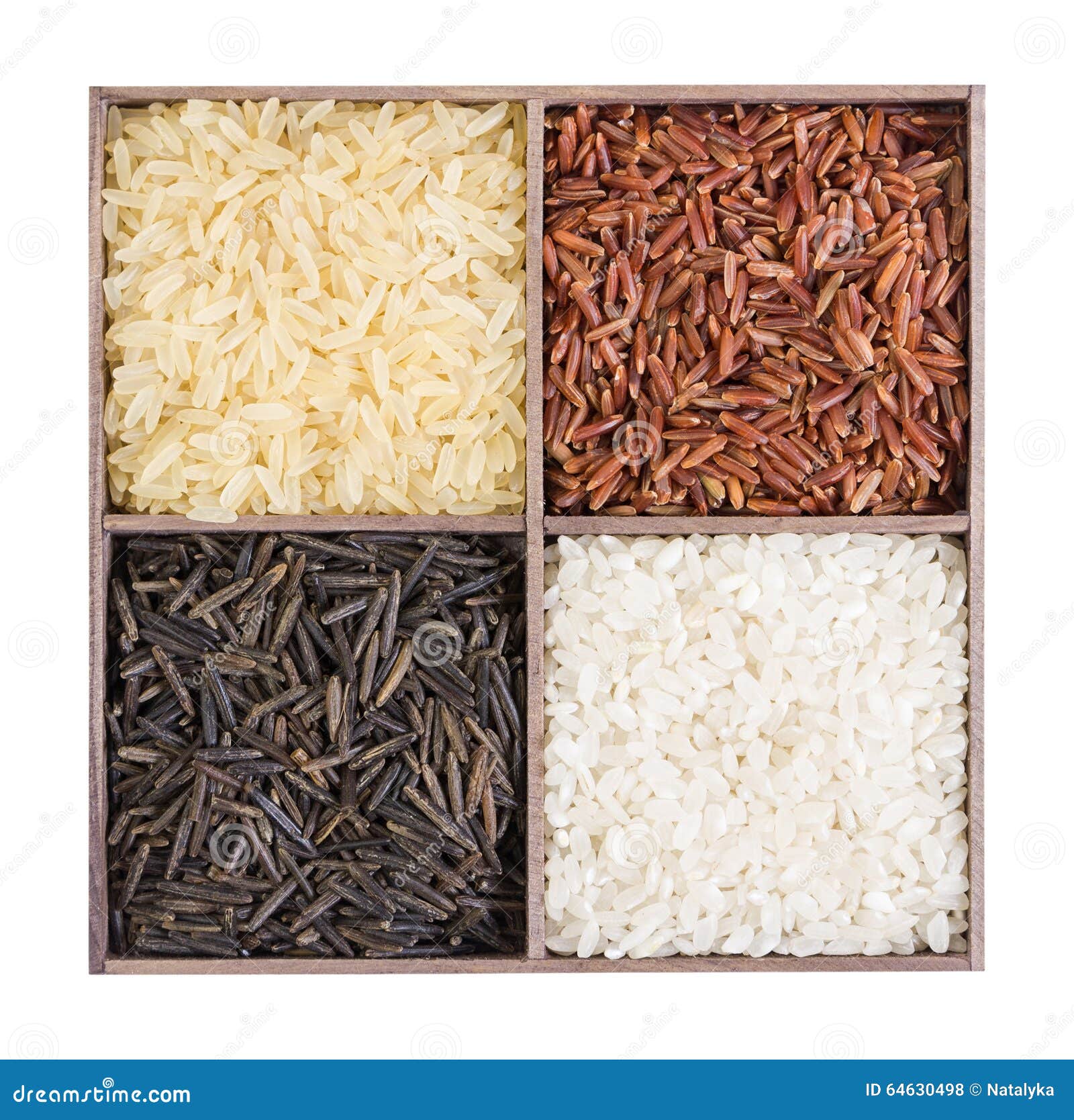 Set of Different Types of Rice Stock Photo - Image of food, assortment ...