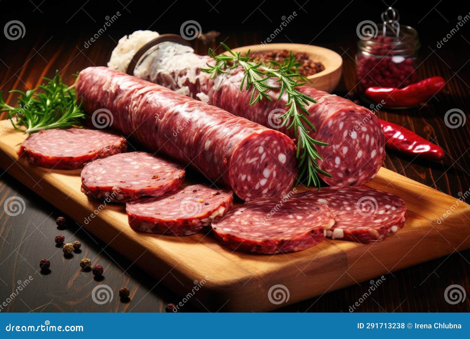 Set of Different Types of Sausages, Salami and Smoked Meat Stock ...