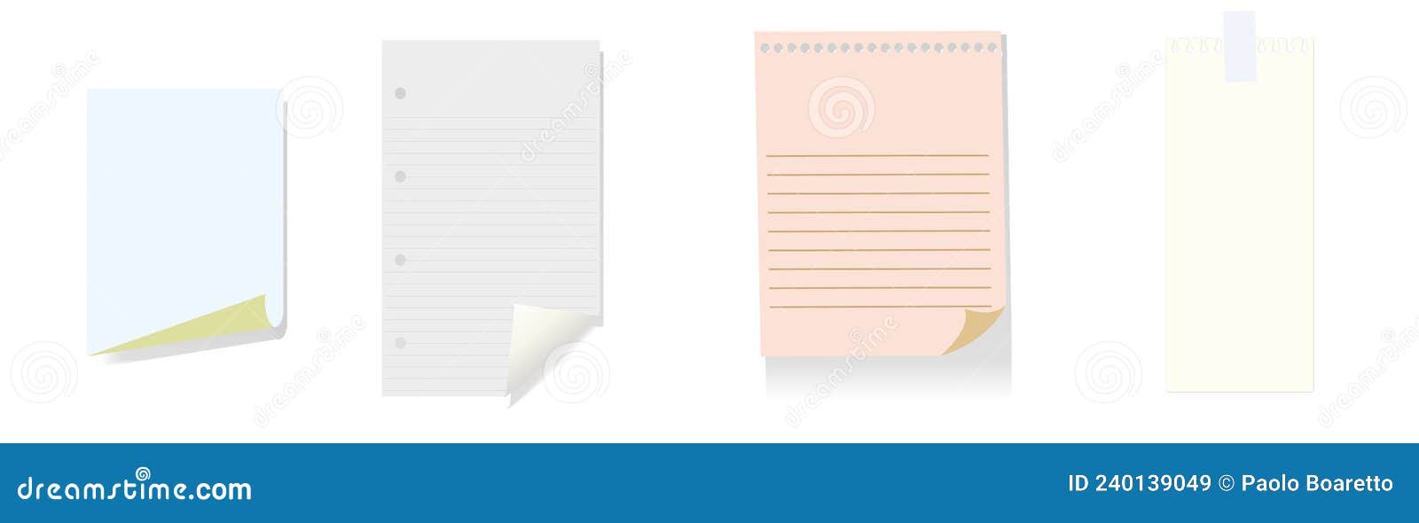Set of Different Types Sticky Note Stock Illustration - Illustration of ...
