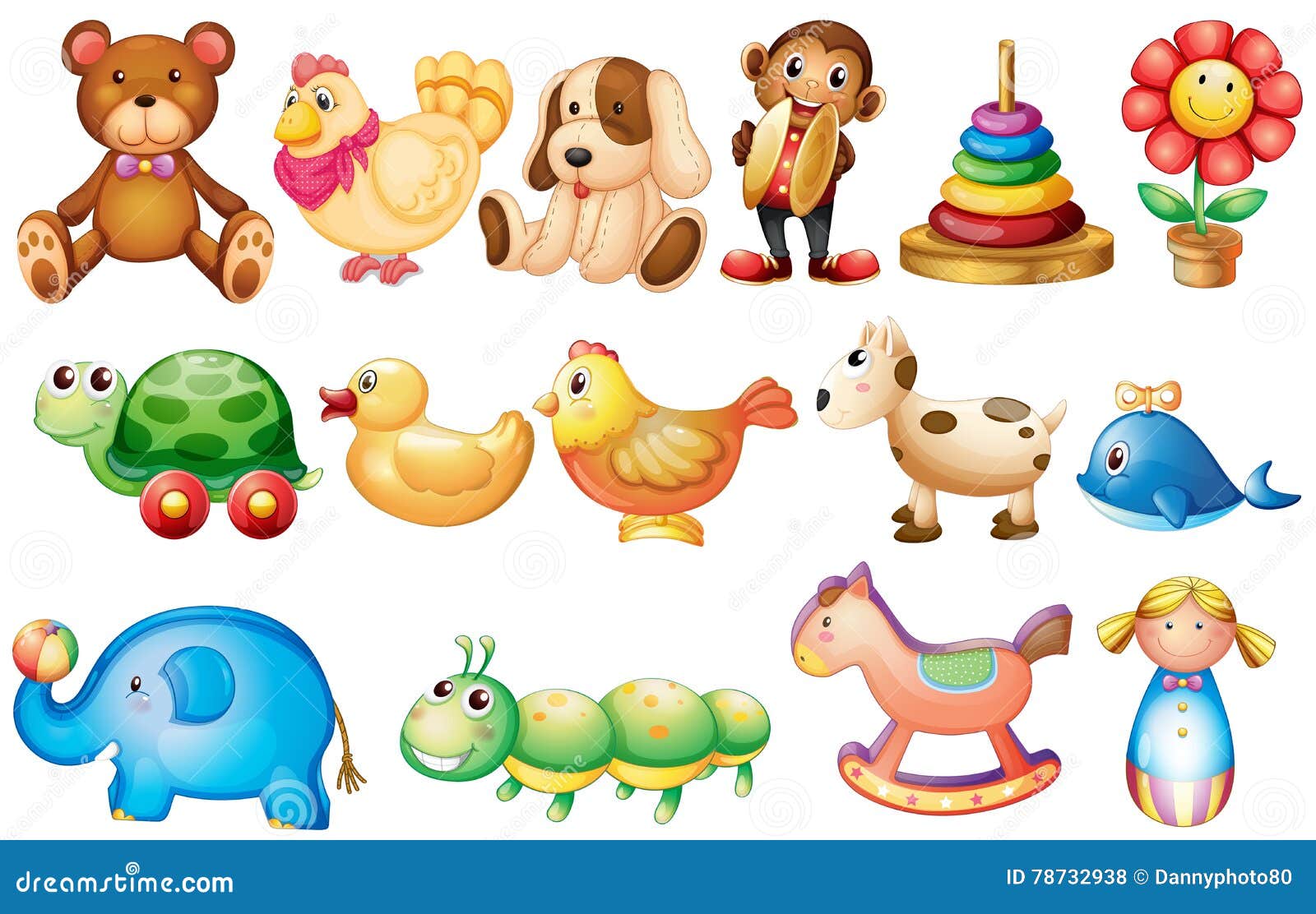 Set of Different Types of Toys Stock Vector - Illustration of flower ... Set of Different Types of Toys Stock Vector - Illustration of flower ...