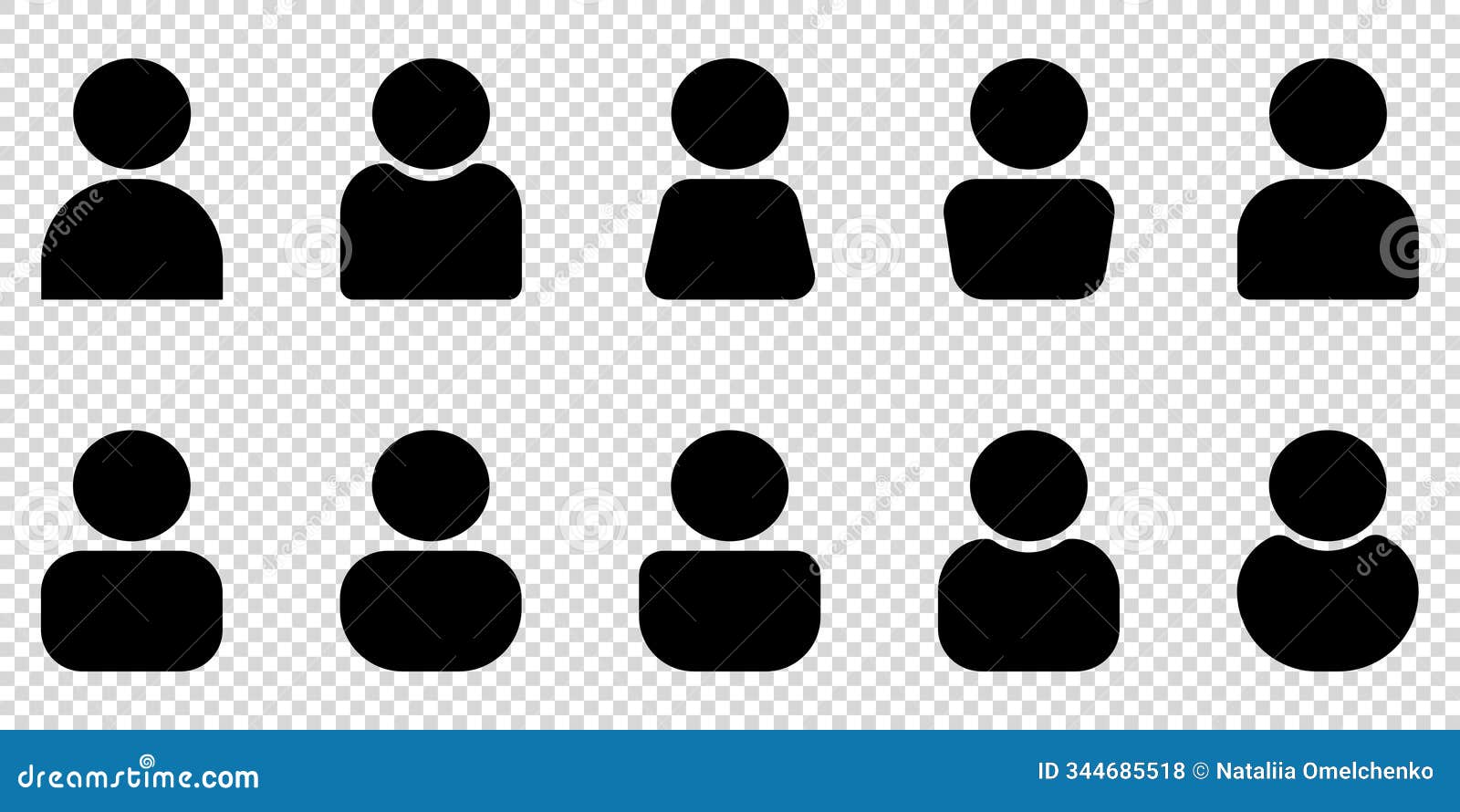 Set of Different User Icon. Set of Avatar Profile in Different Stock ...