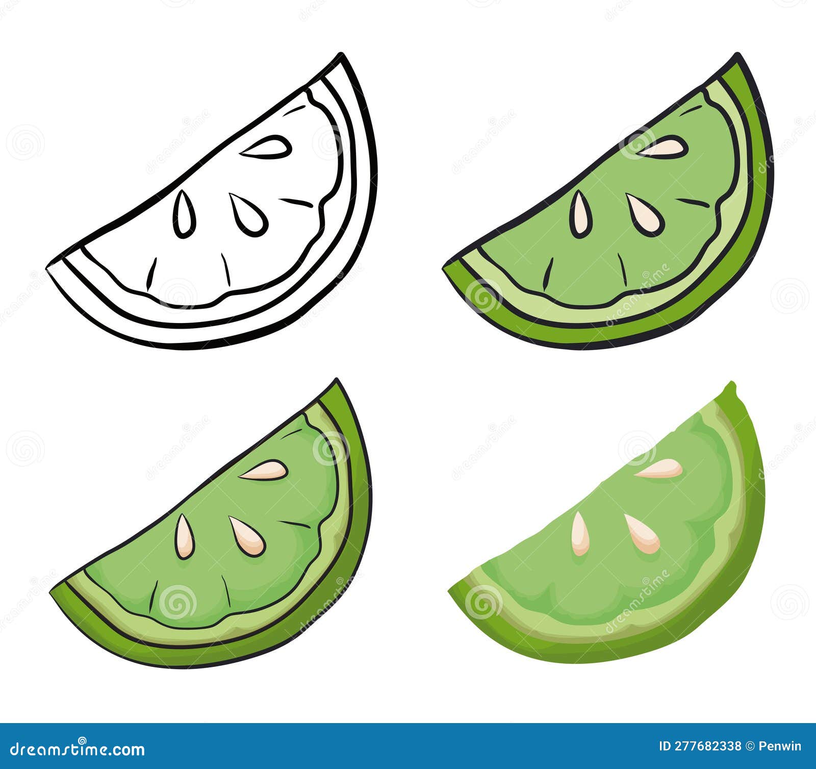 Set with Different Variations of a Lemon Slice , Vector Illustration ...