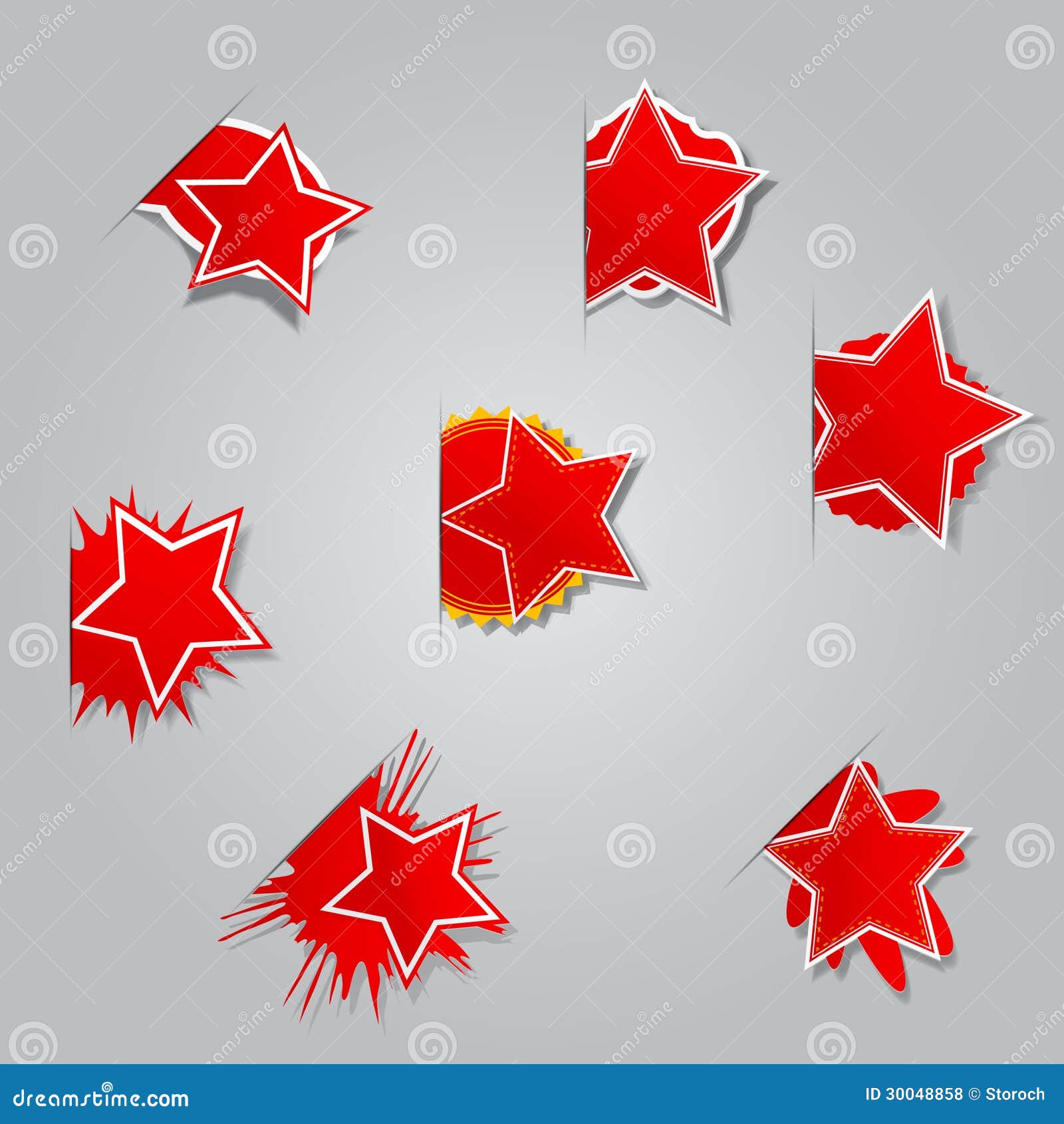 Set Of Different Labels Star. Stock Vector - Illustration of icon ...