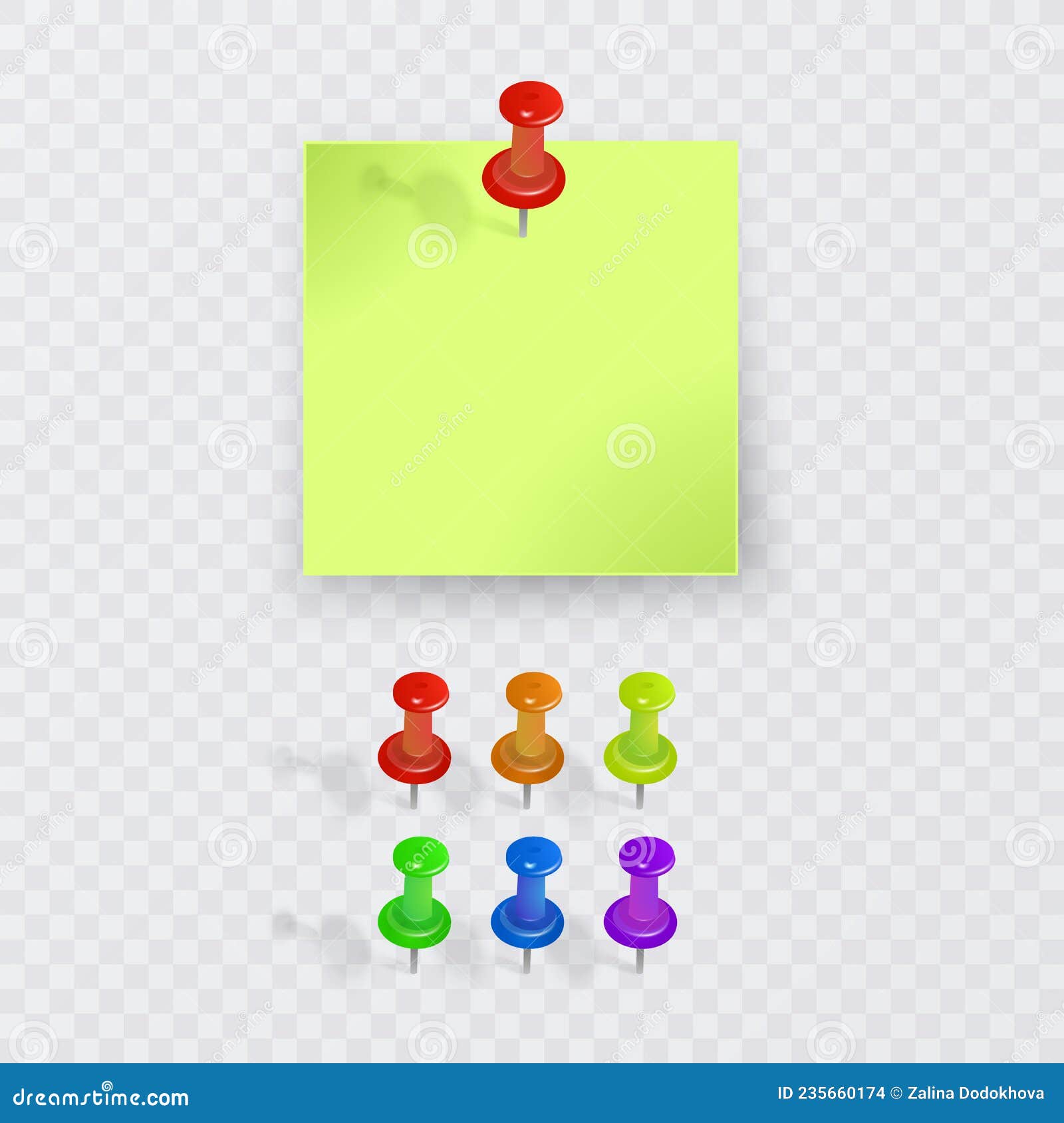 Set of Different Vector Note Papers, Colorful Paper Set Stock Vector ...