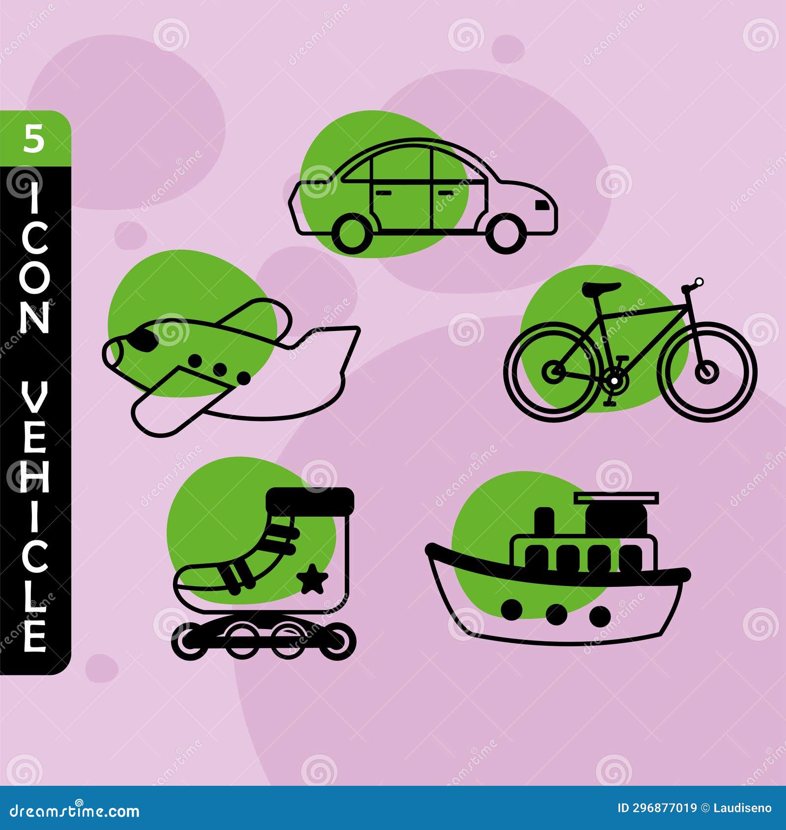 Set of Different Vehicle Icons Vector Stock Vector - Illustration of ...