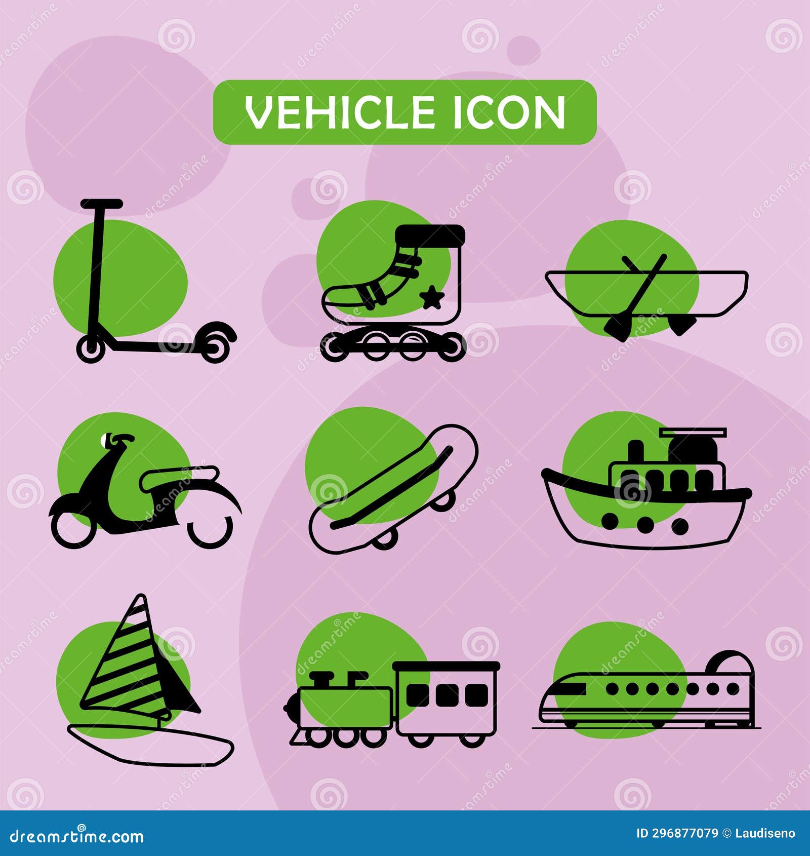 Set of Different Vehicle Icons Vector Stock Vector - Illustration of ...