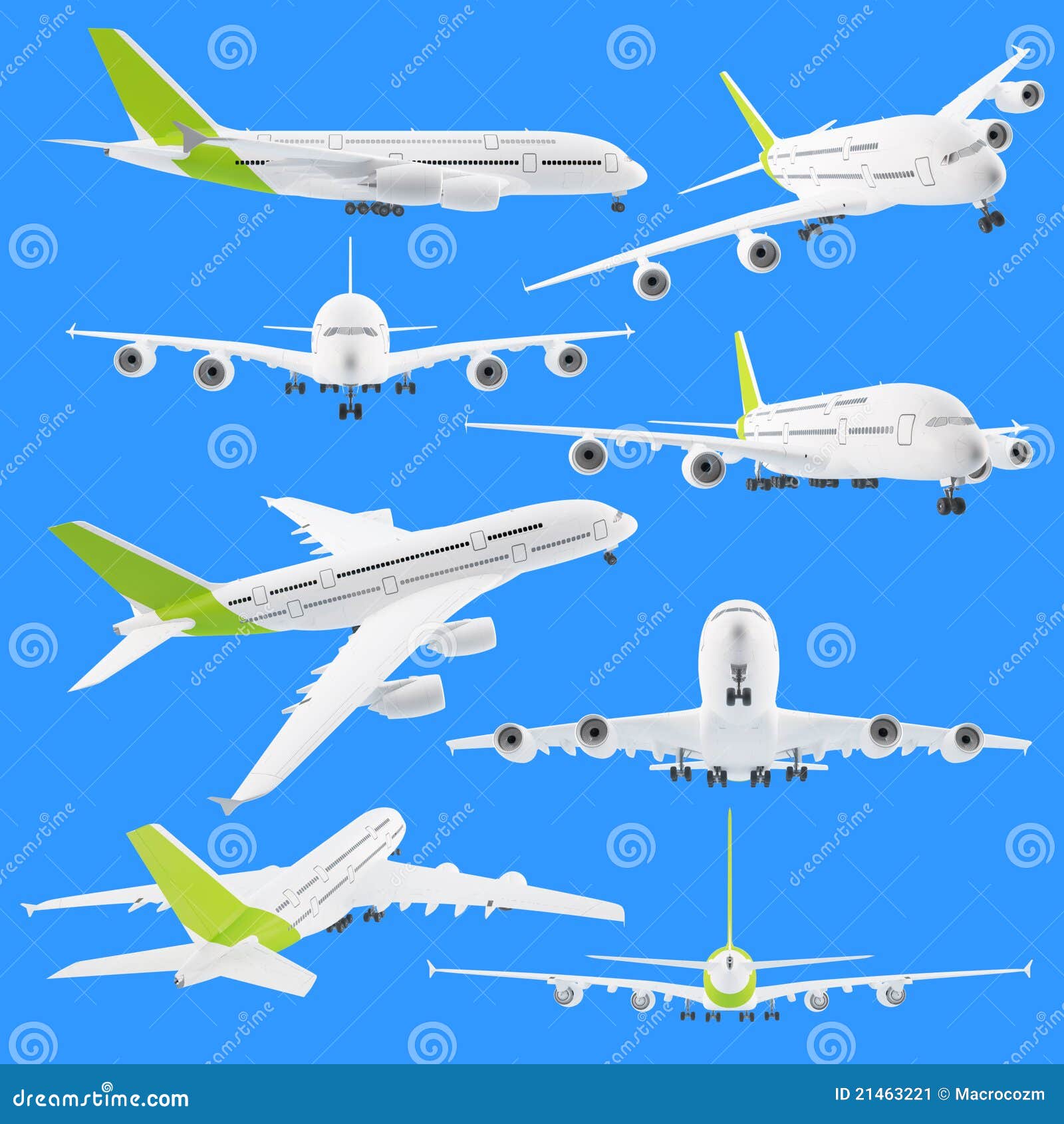 Airbus Isolated On White Background Royalty-Free Cartoon ...