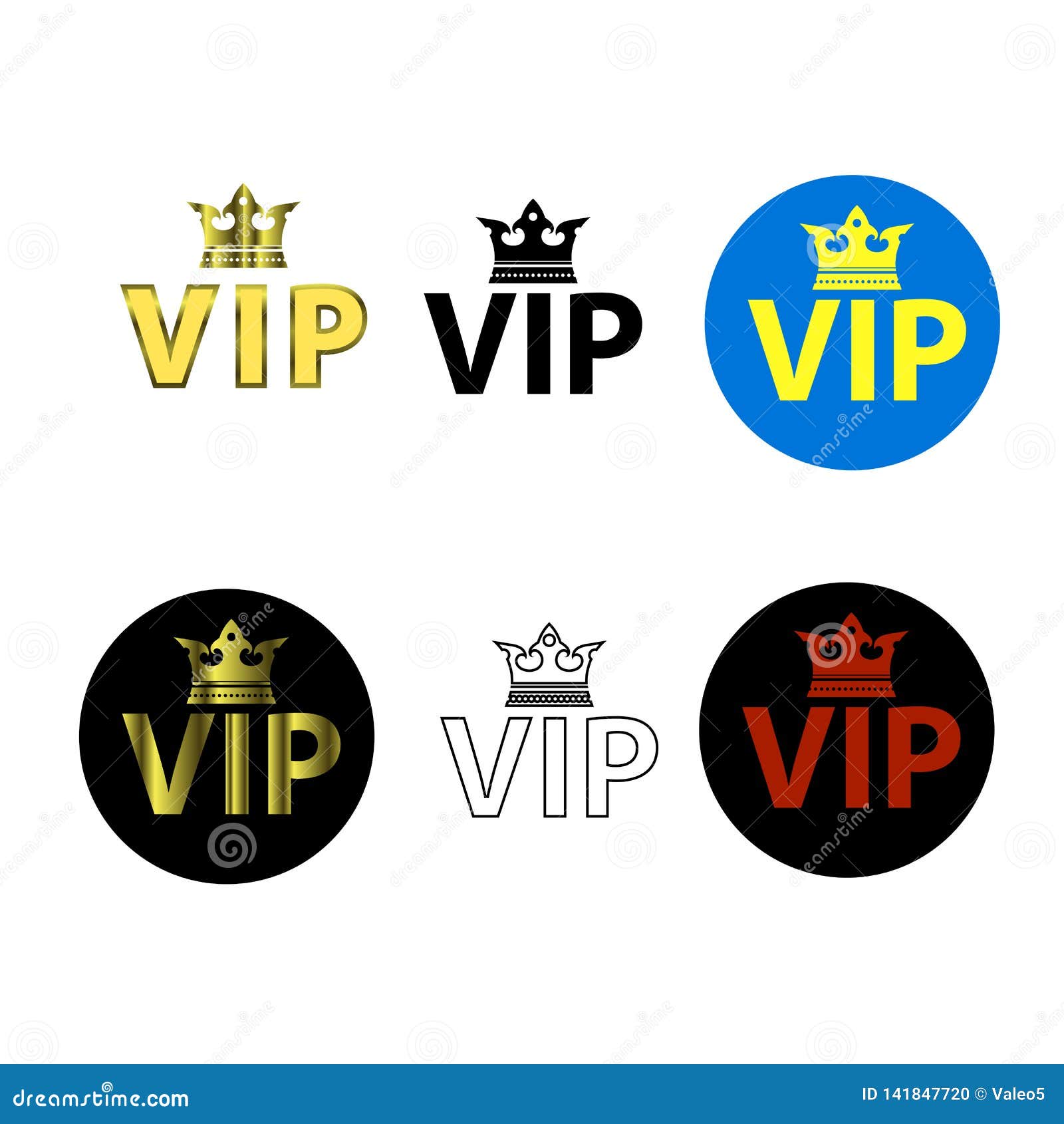 Set of Different VIP icons stock illustration. Illustration of graphic ...