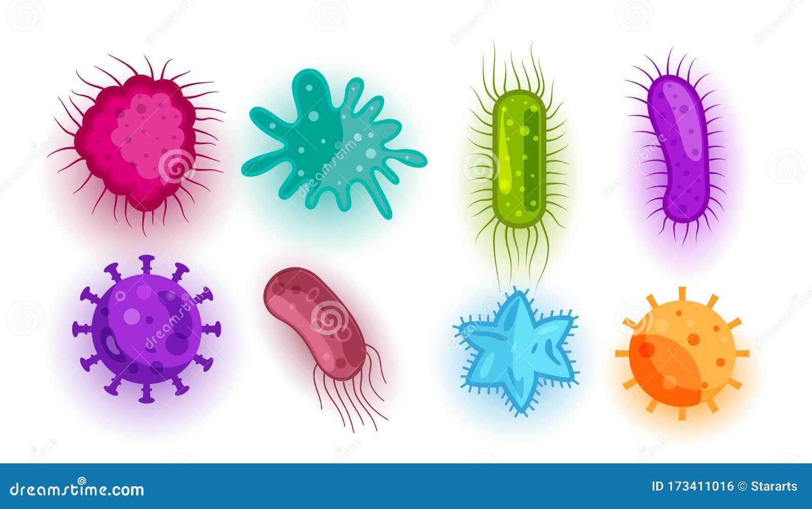 Bacteria Shapes Types Realistic Color Vector Informational Infographic ...