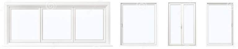 Set of Different Windows is Cut Out on a Transparent Background ...