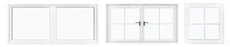 Set of Different Windows is Cut Out on a Transparent Background ...