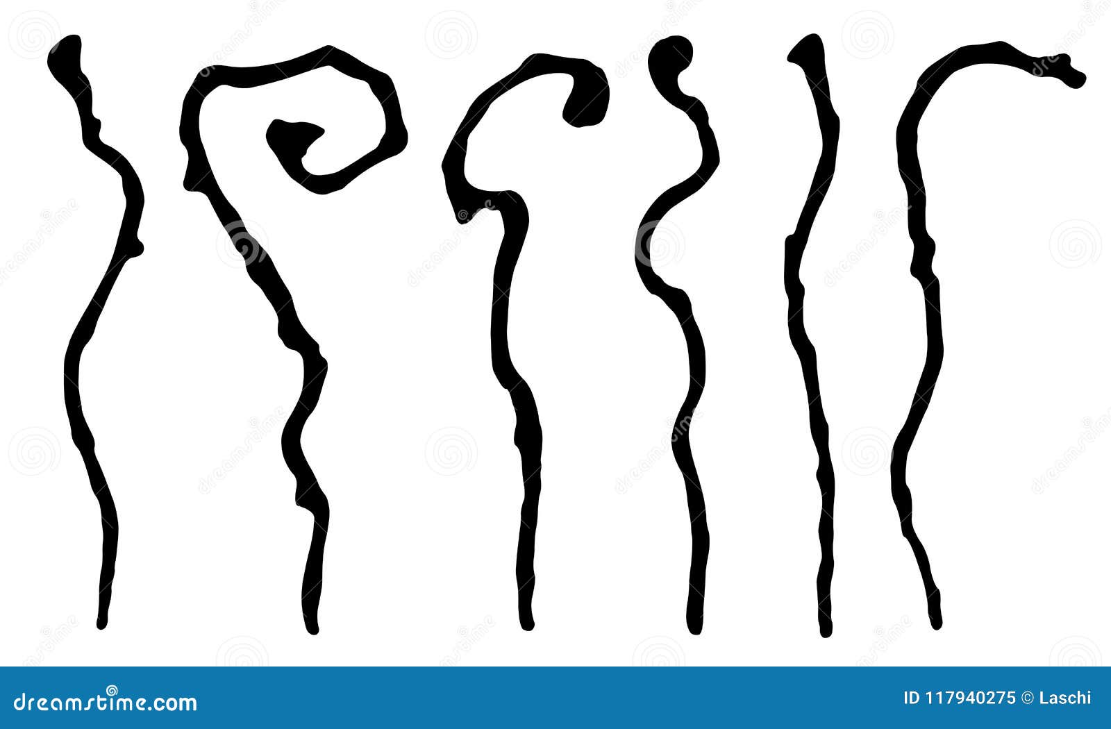 Set of Different Wood Canes Stock Vector - Illustration of magician ...