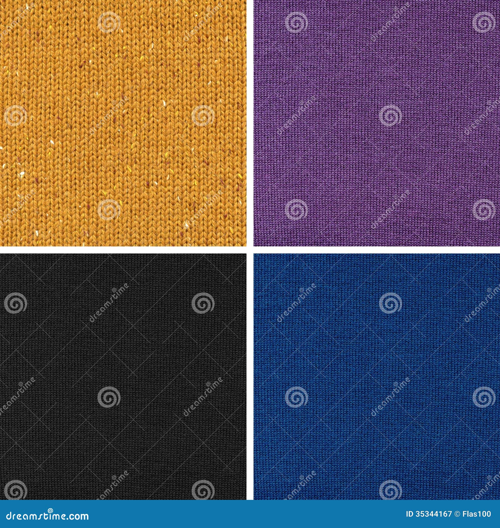 Set of Different Woven Fabric Texture Stock Image - Image of textile ...