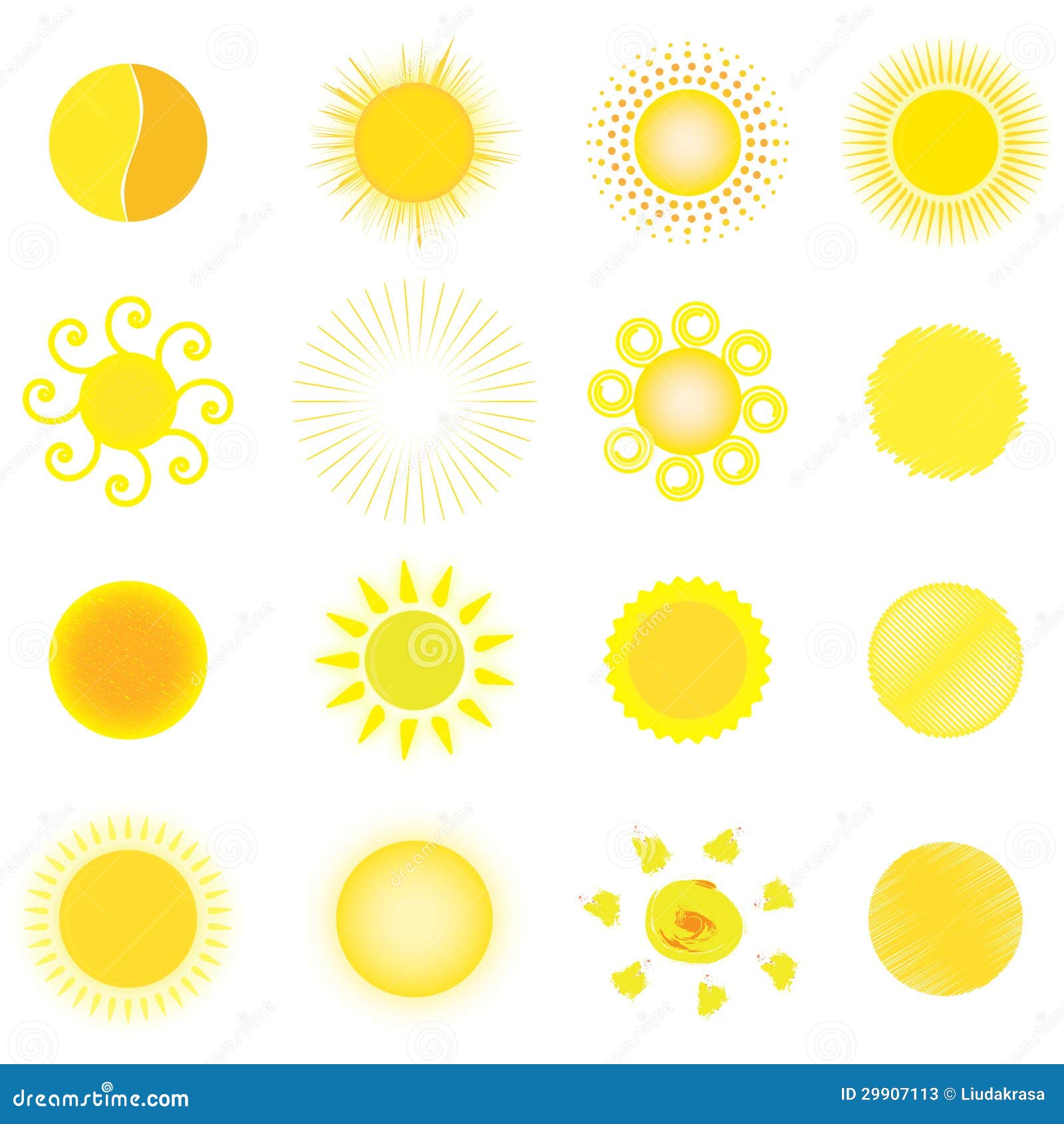 Set of sun stock illustration. Illustration of tropical - 29907113