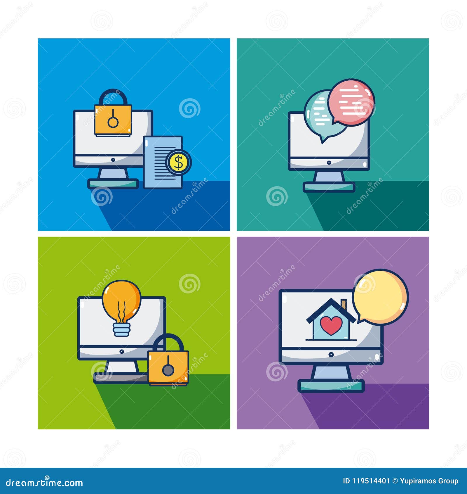 Set of differents icons stock vector. Illustration of differents ...