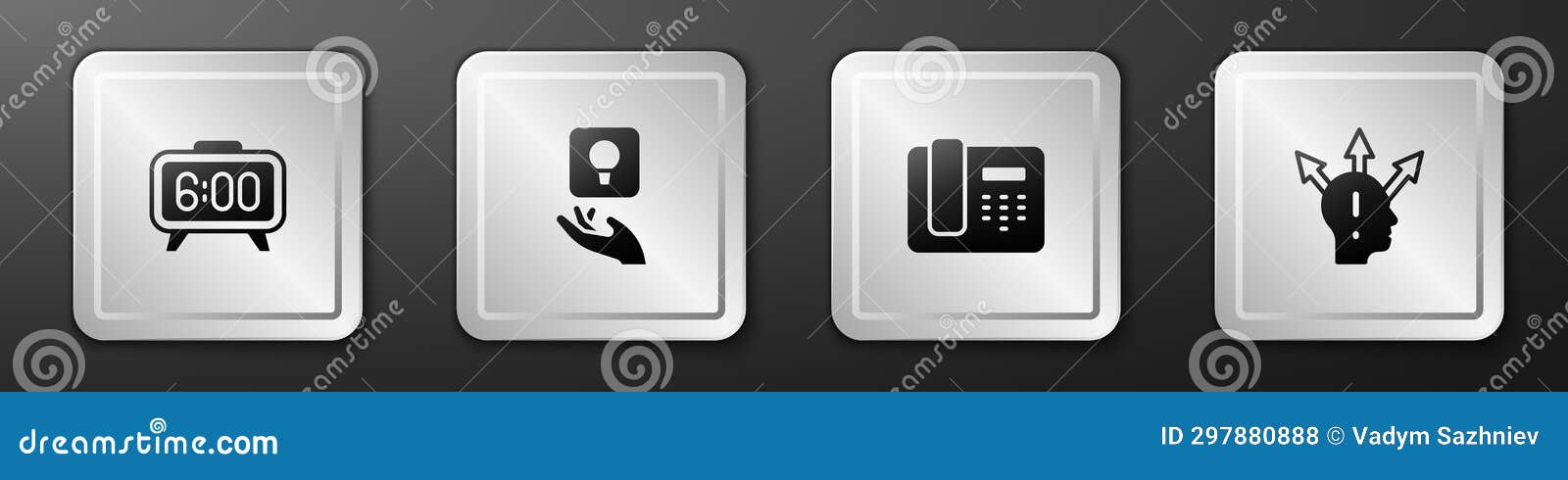 Set Digital Alarm Clock, Light Bulb, Telephone 24 Hours Support and ...