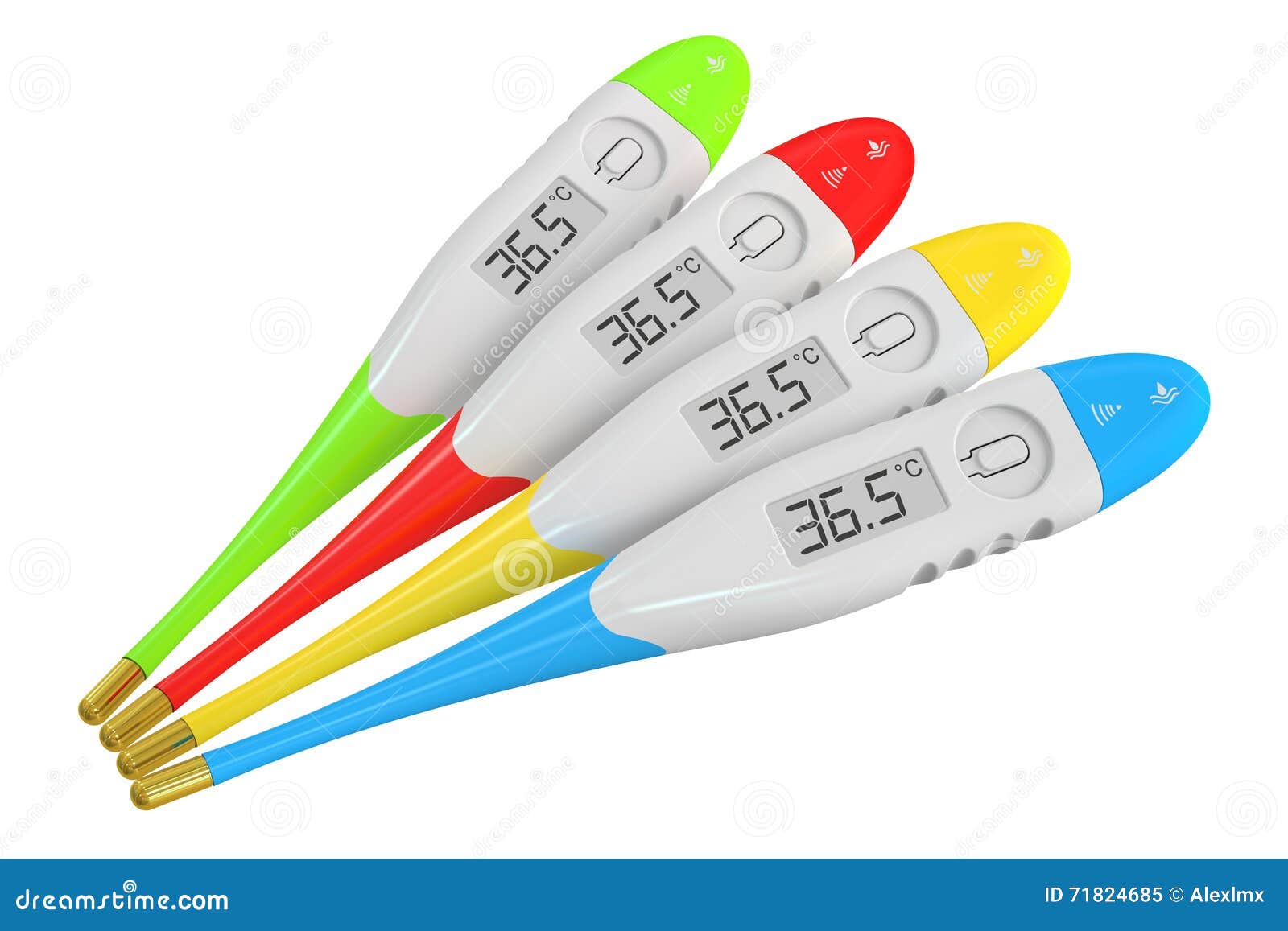 Set Of Thermometers Digital, Thermocouple, Ear And Circular Type For ...