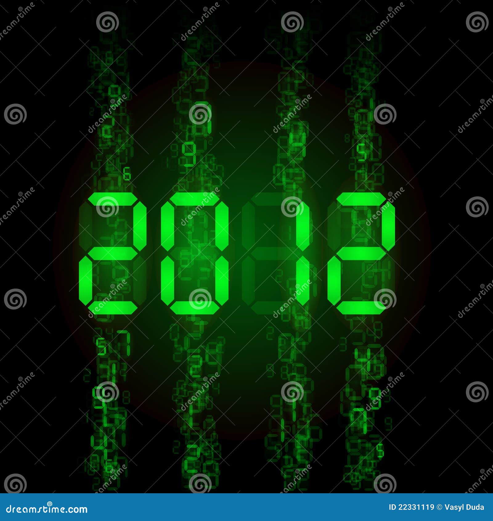Set of Digital Numbers - Twenty Twelve Stock Vector - Illustration of ...