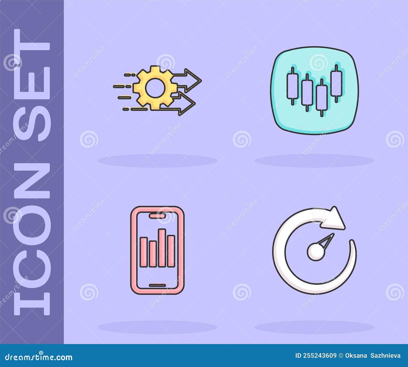 Set Digital Speed Meter, Time Management, Mobile with Graph and Browser ...