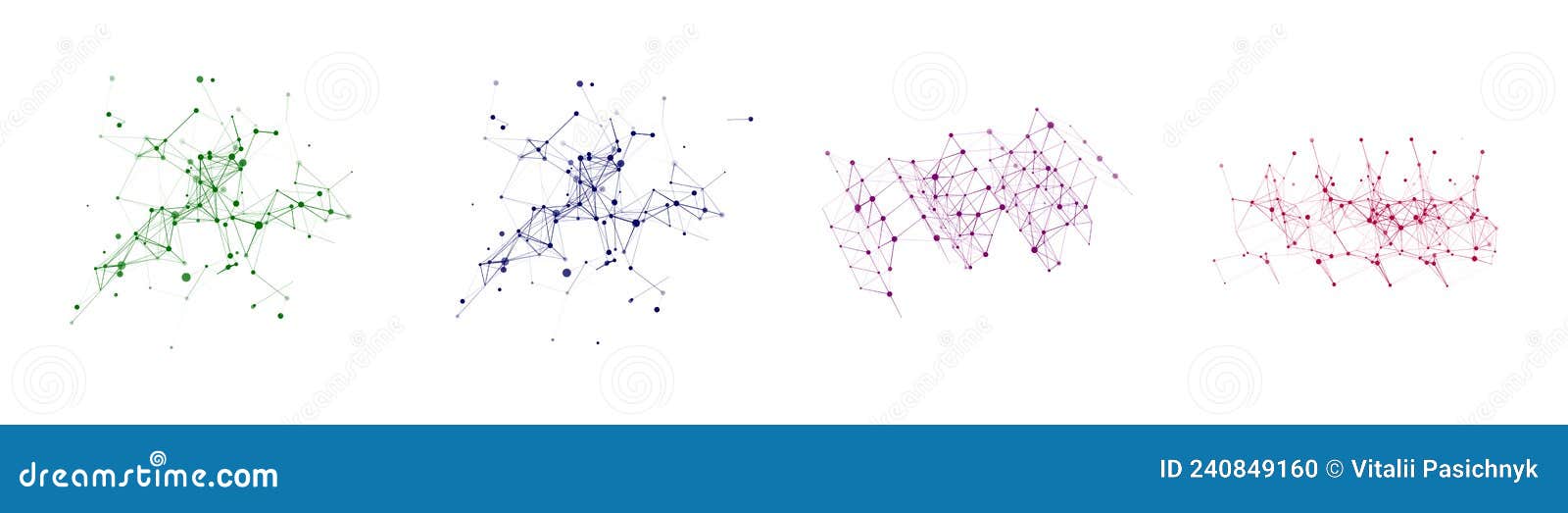 Set of Digital Tangles of DNA Molecule Structure. Concept of Hi Tech ...