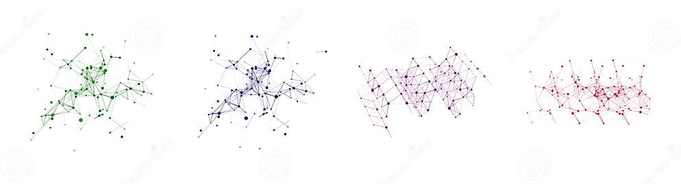 Set of Digital Tangles of DNA Molecule Structure. Concept of Hi Tech ...
