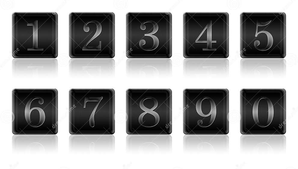 Set of digits from stock illustration. Illustration of five - 13409392