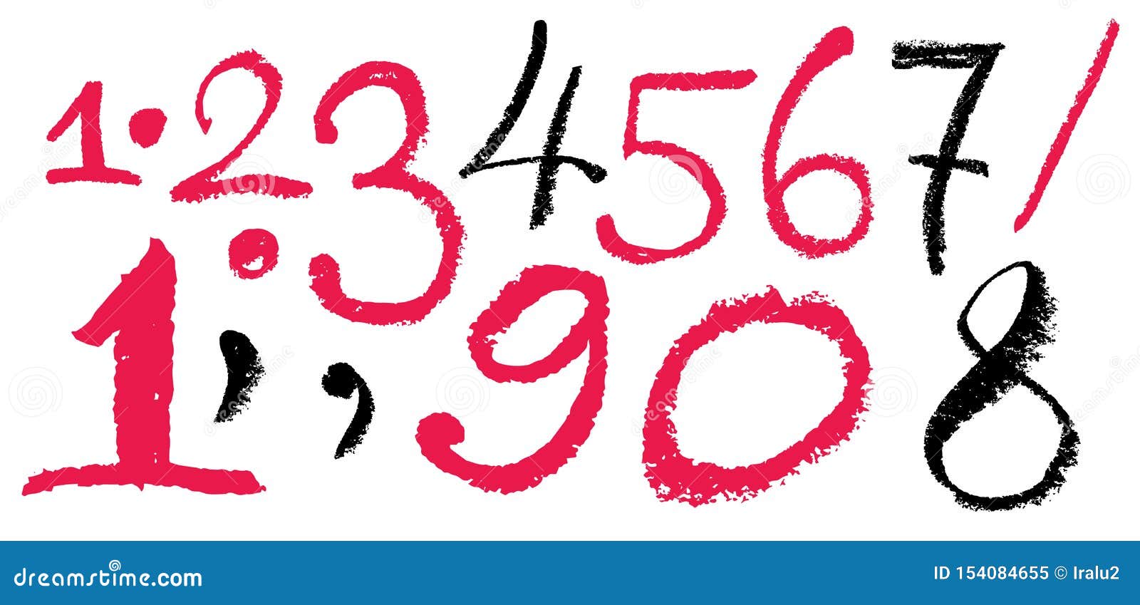 A set of digits. stock vector. Illustration of type - 154084655