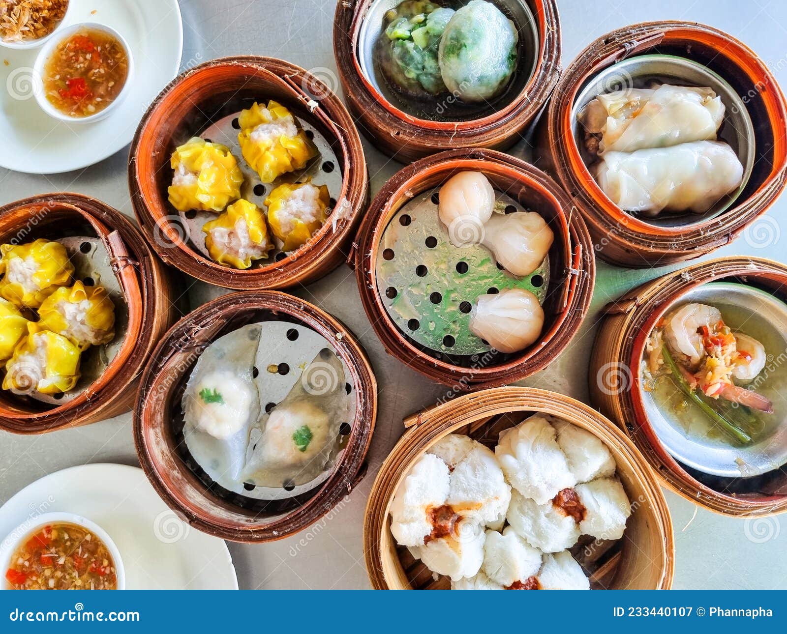 Set of dim sum. stock image. Image of seafood, snack - 233440107