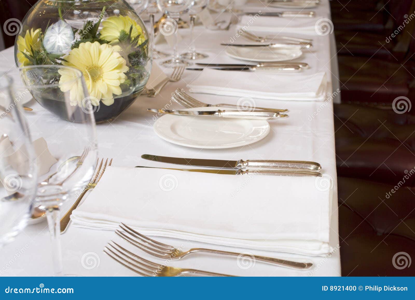 Set for Dinner stock photo. Image of flower, decorated - 8921400
