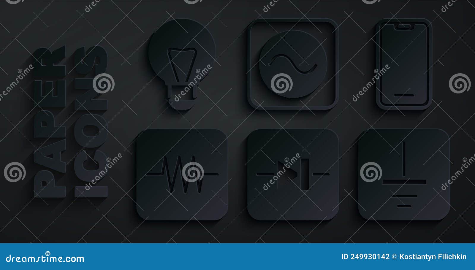 Set Diode in Electronic Circuit, Mobile Phone, Resistor, Electrical ...