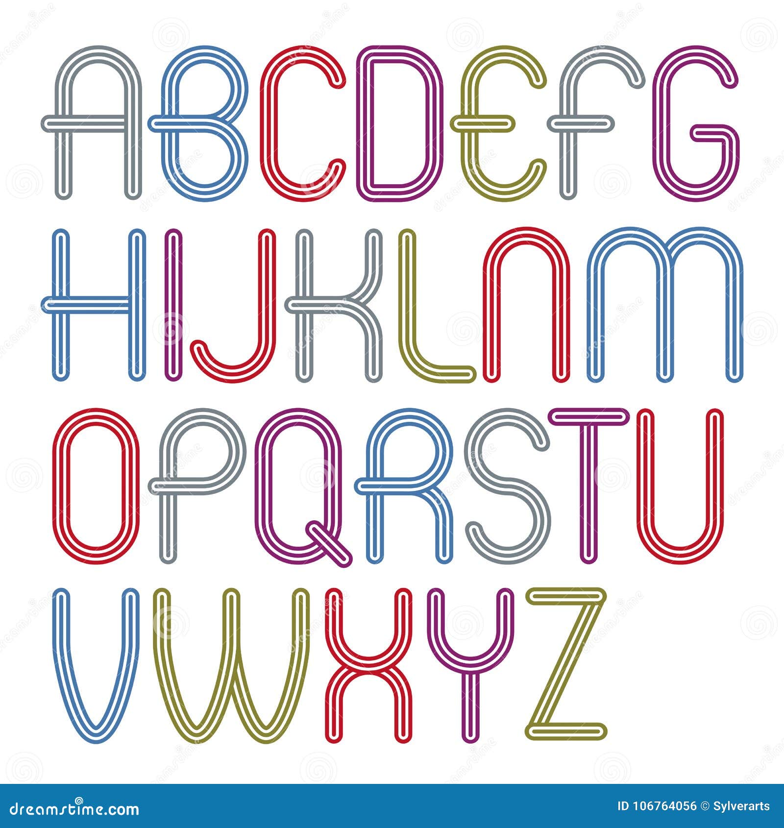 Set of Disco Vector Upper Case English Alphabet Letters Isolated Stock ...