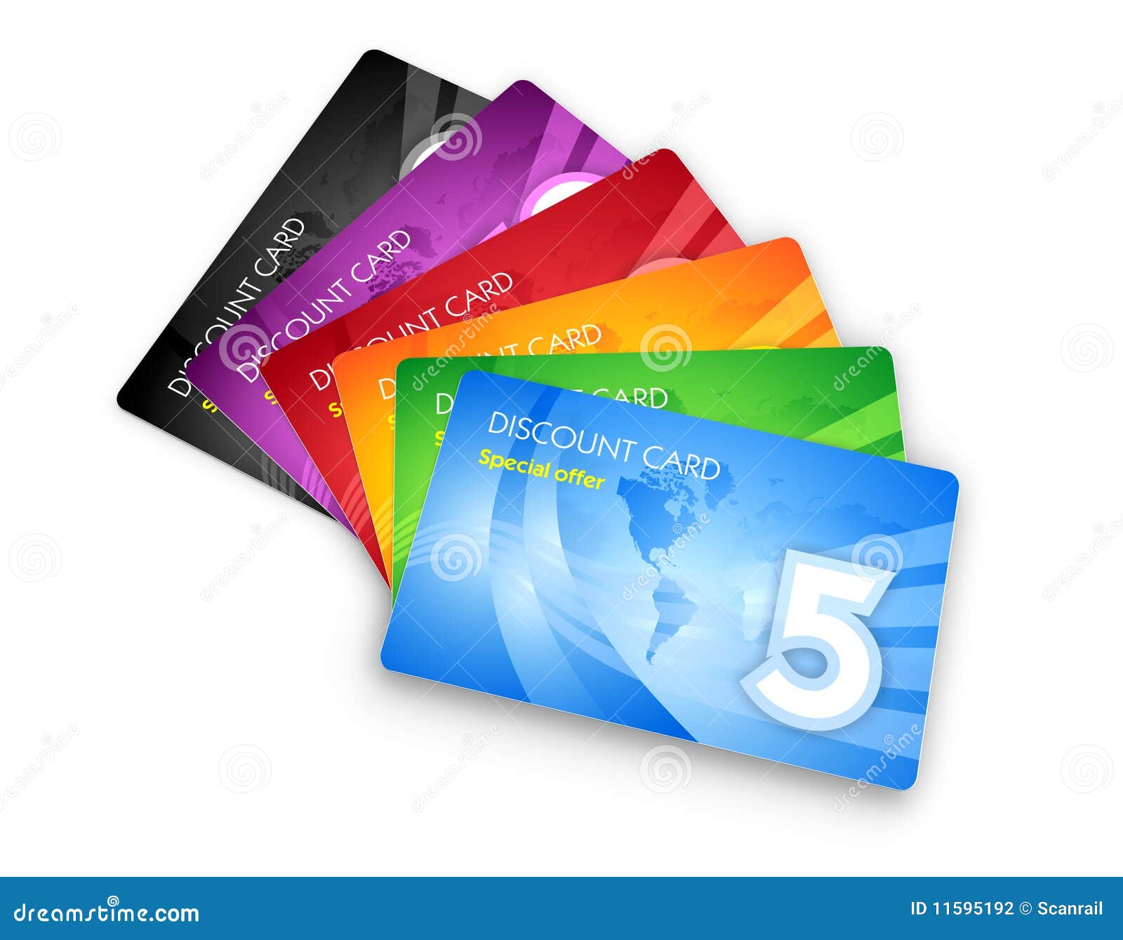 Set of discount cards stock illustration. Illustration of merchandise ...