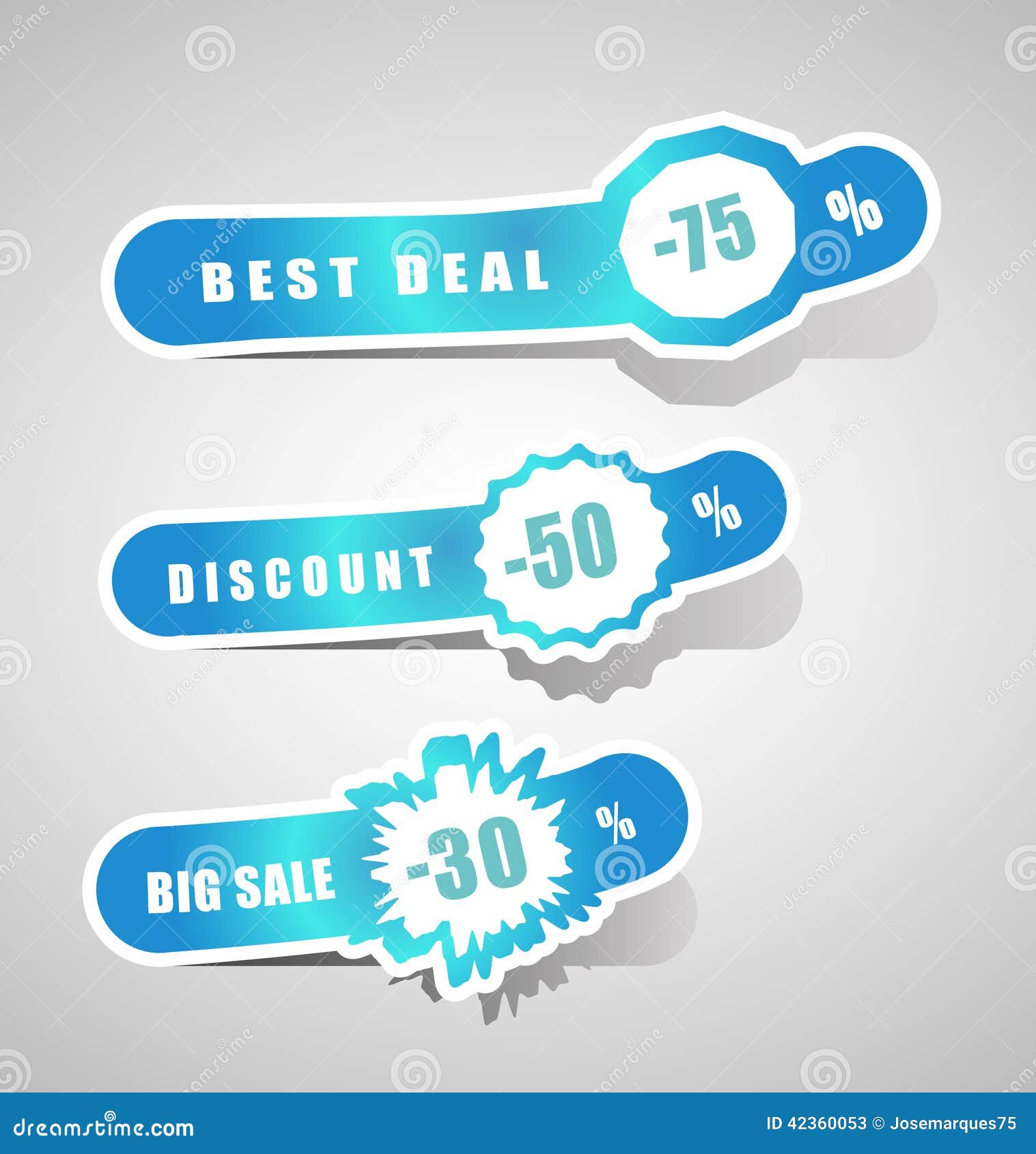 Set of discount elements stock vector. Illustration of ideas - 42360053