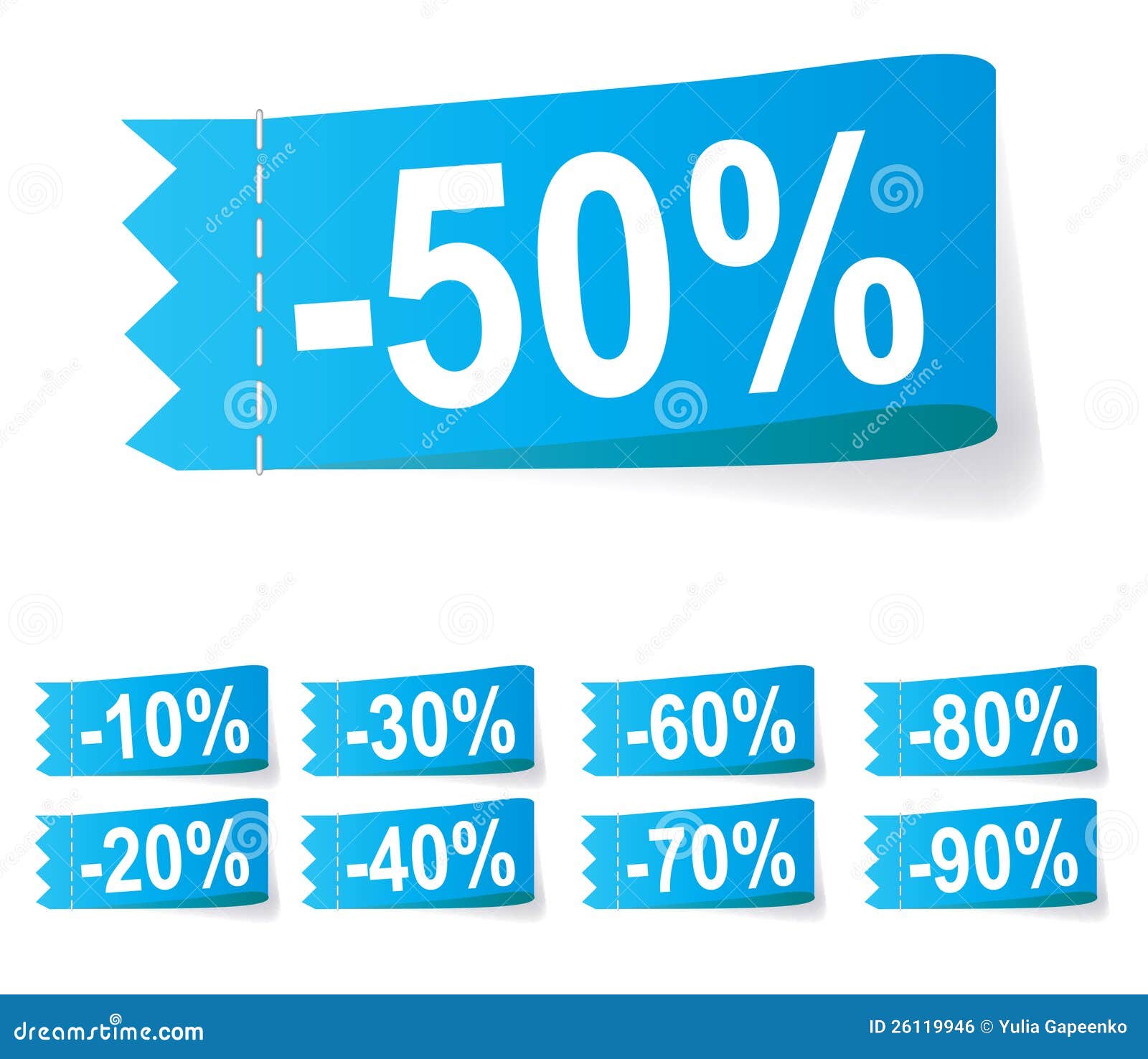 Set of Discount Labels. Vector Stock Vector - Illustration of ...