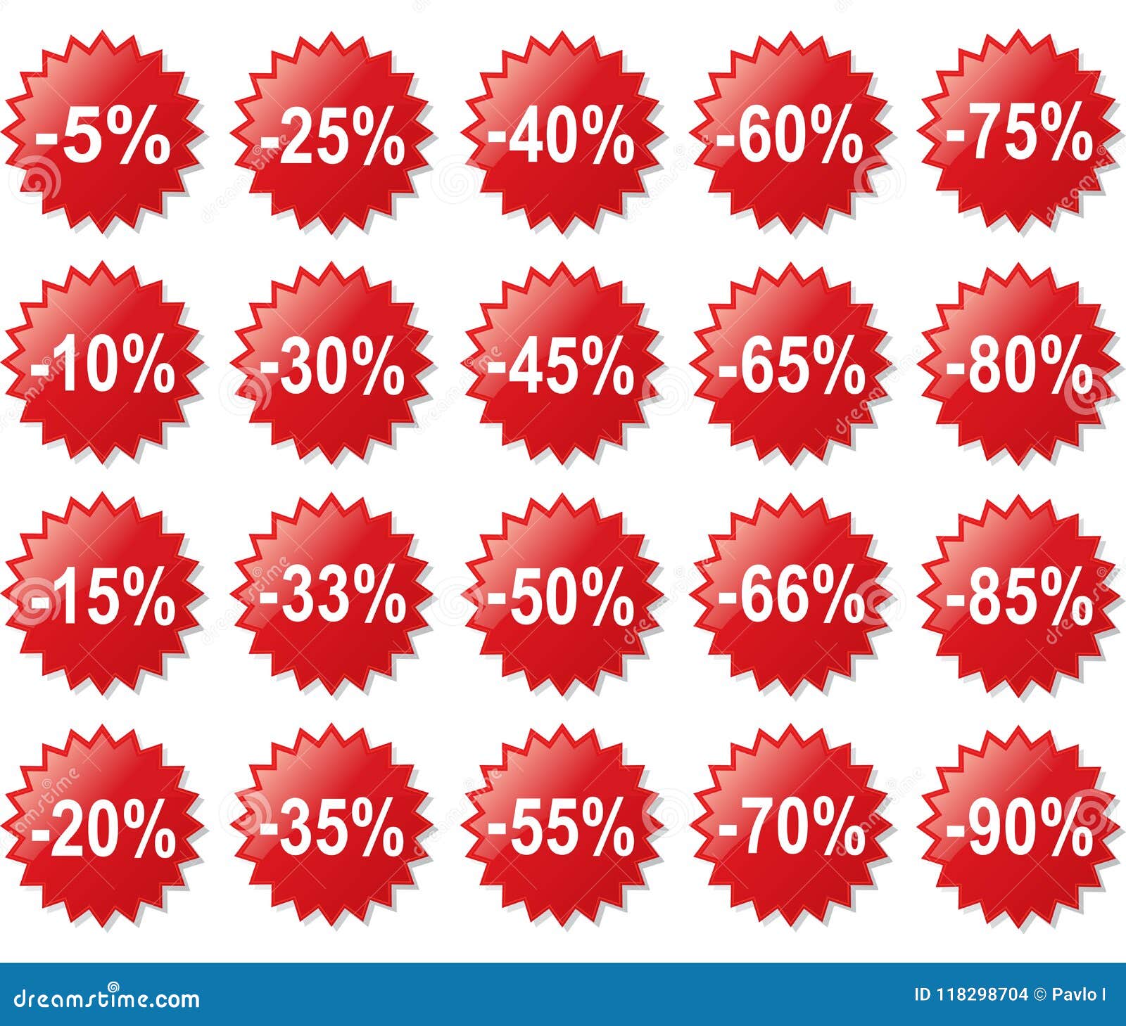 Set Discount Percent - Vector Stock Vector - Illustration of collection ...