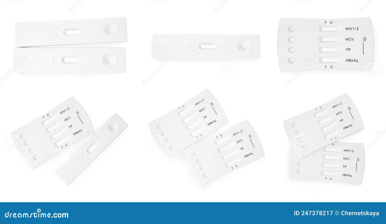 Set with Disposable Express Test for Hepatitis on White Background, Top ...