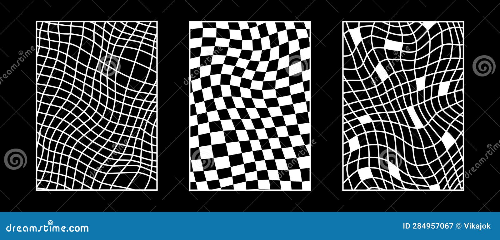 Checkerboard Curved Background Empty In Perspective, Vector ...