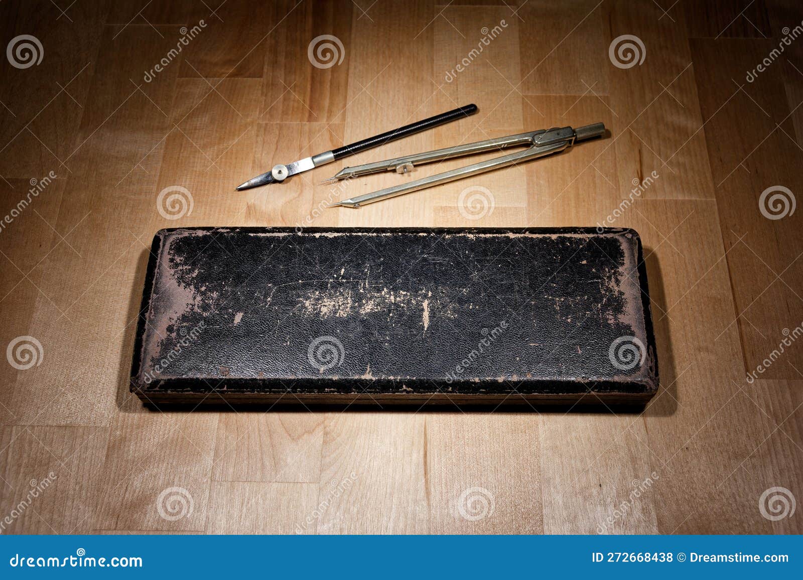 Set of Divider, Compass Inside a Box Stock Photo - Image of mechanic ...
