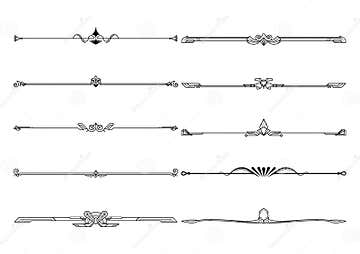 Set of Dividers in Border, Vector Decorative Design Elements Stock ...