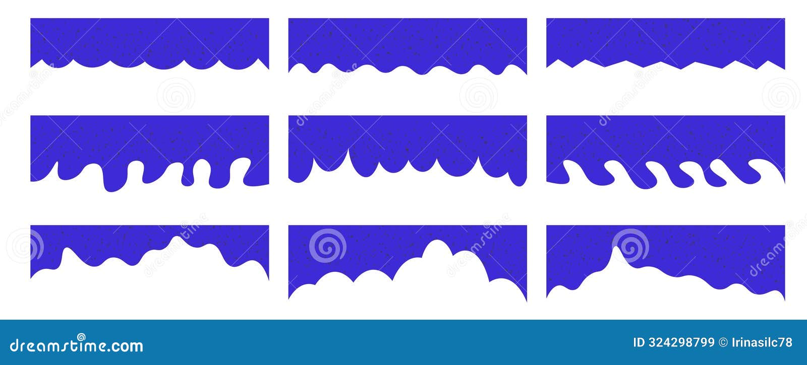 Separator Header, Section Divider Shapes, Blue Headline Design Elements ...