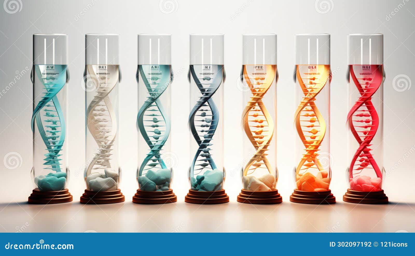 Set of DNA Genome Structure Isolated on White Background Stock ...