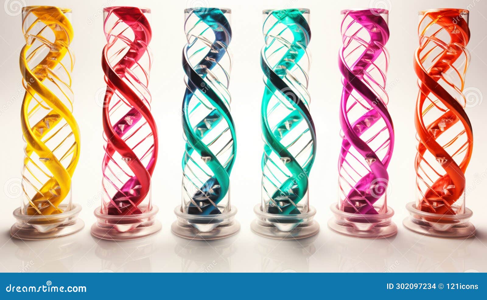 Set of DNA Genome Structure Isolated on White Background Stock ...