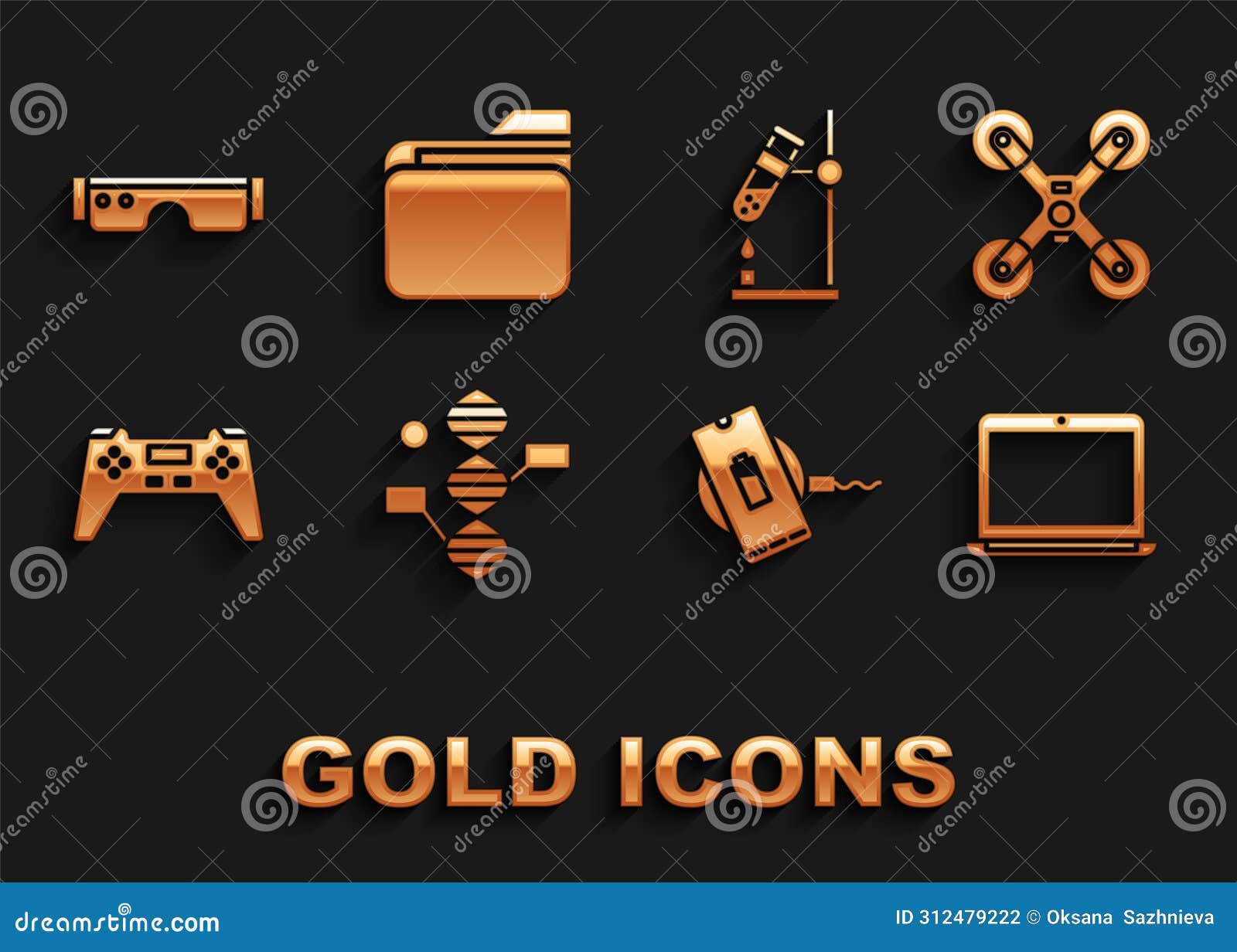 Set DNA Symbol, UAV Drone, Smart Glasses, Binary Code, Satellite ... Set DNA Symbol, UAV Drone, Smart Glasses, Binary Code, Satellite ...