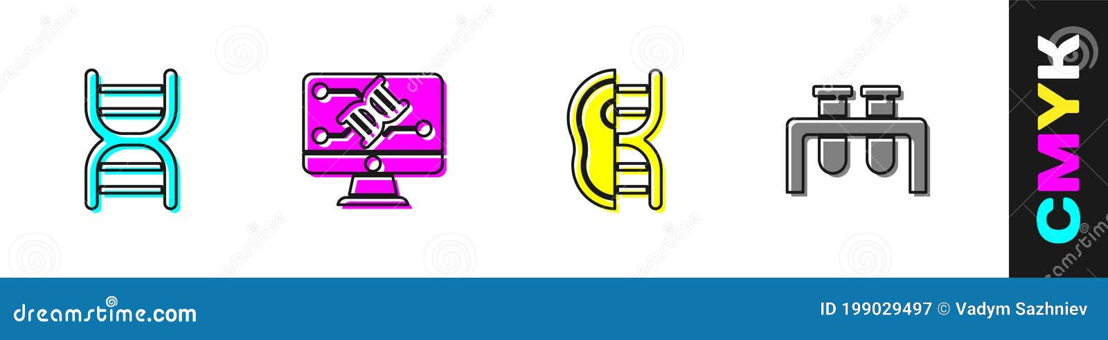 Set DNA Symbol, Genetic Engineering Modification, Genetically Modified ...