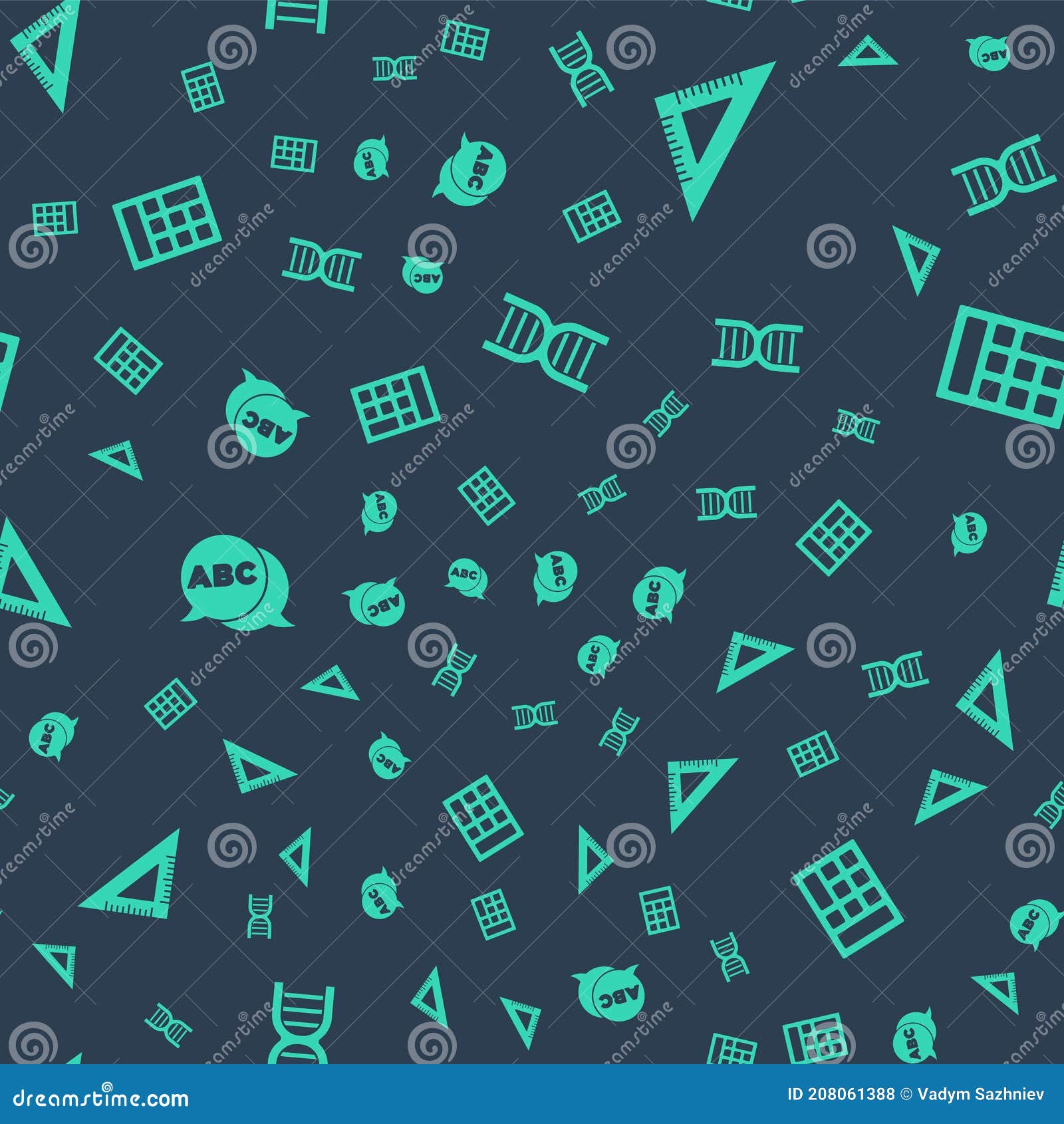 Ruler With Alphabet - Trace Cartoon Vector | CartoonDealer.com #64358989