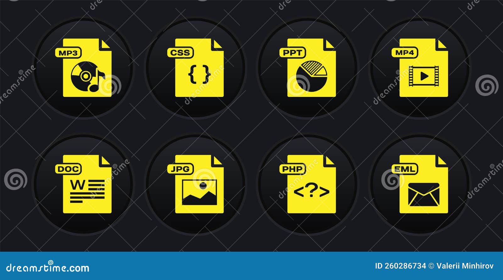 Set DOC File Document, MP4, JPG, PHP, PPT, CSS, EML and MP3 Icon ... Set DOC File Document, MP4, JPG, PHP, PPT, CSS, EML and MP3 Icon ...